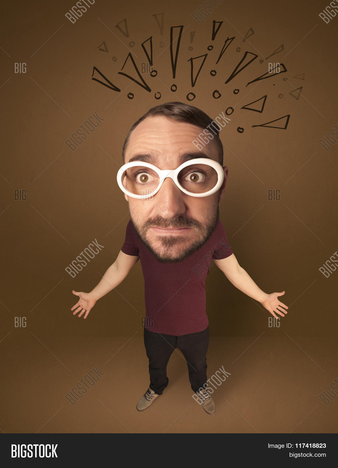 Funny Guy Big Head Image & Photo (Free Trial) | Bigstock