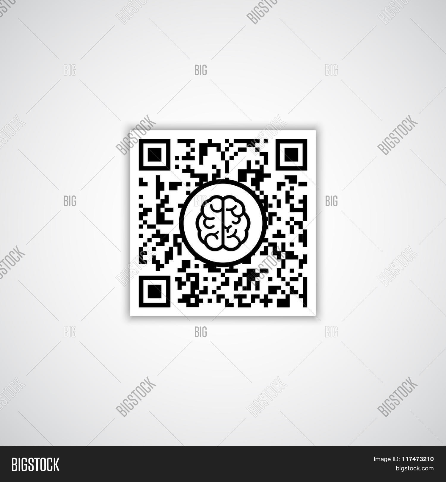 QR Code Human Brain Vector & Photo (Free Trial) | Bigstock