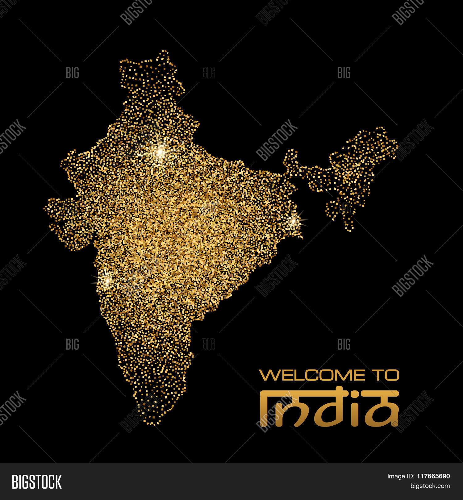Gold Glitter India Vector & Photo (Free Trial) | Bigstock