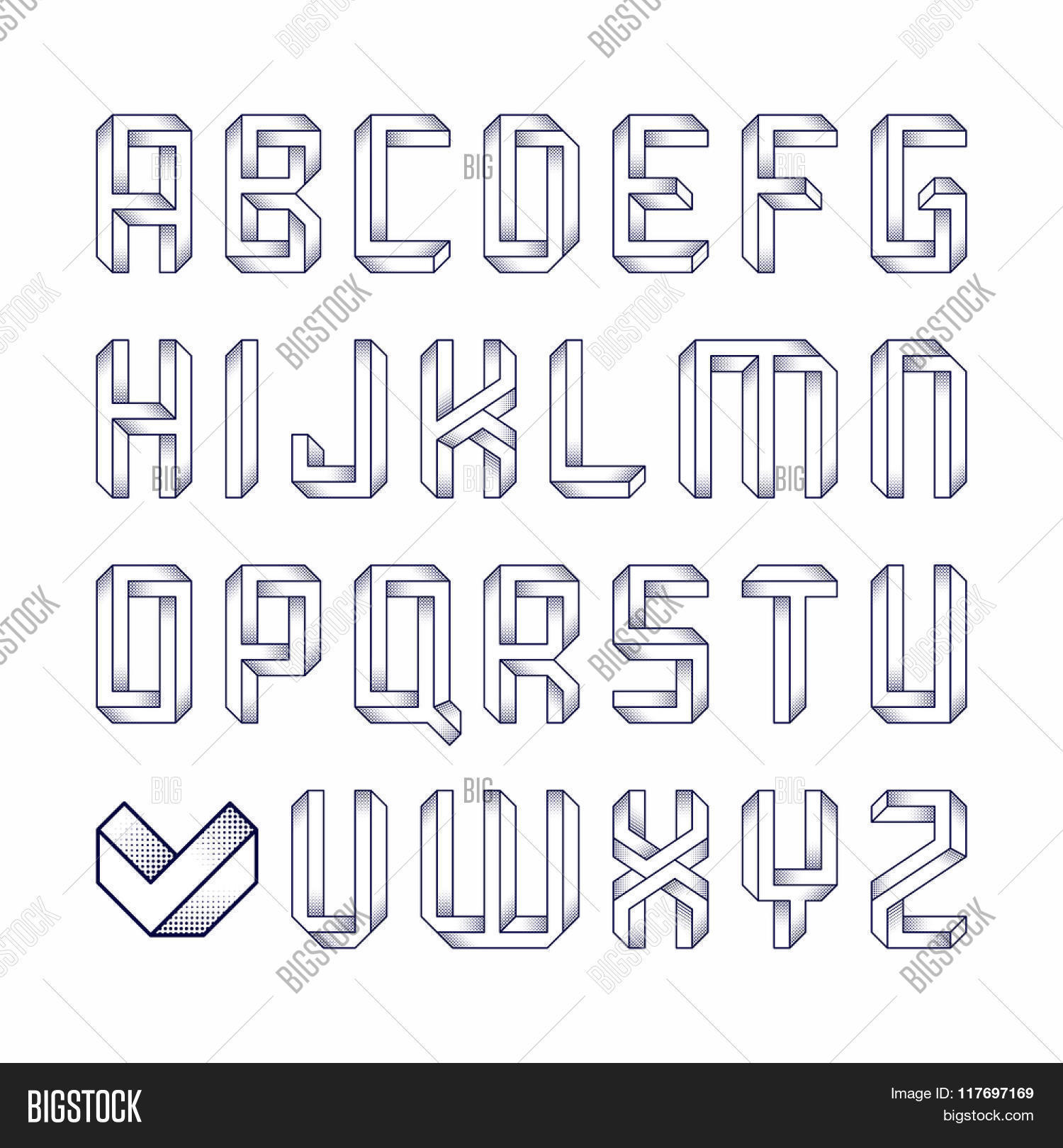 Impossible Shape Font Vector & Photo (Free Trial) | Bigstock