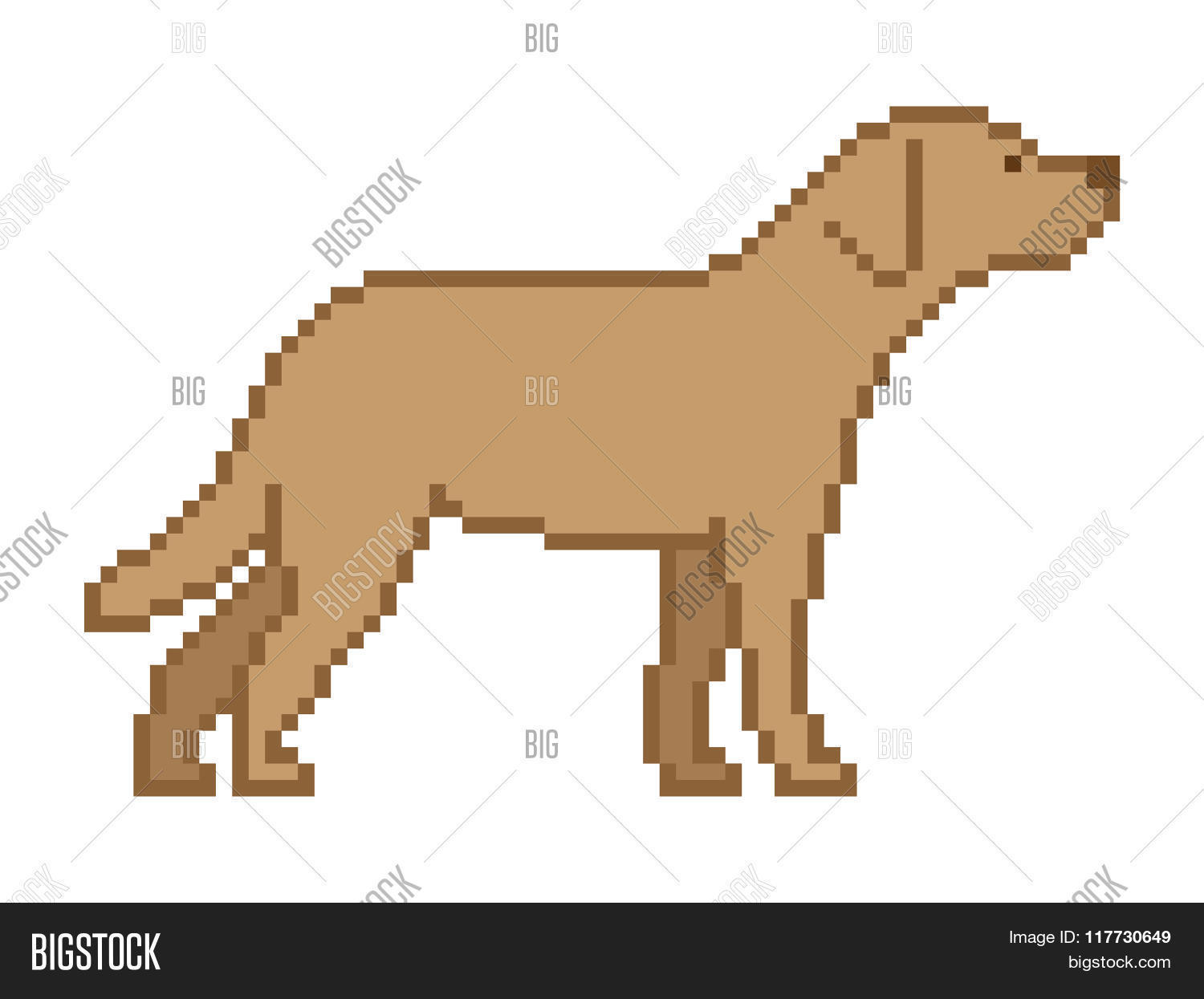 Vector Pixel Art Dog Vector & Photo (Free Trial) | Bigstock