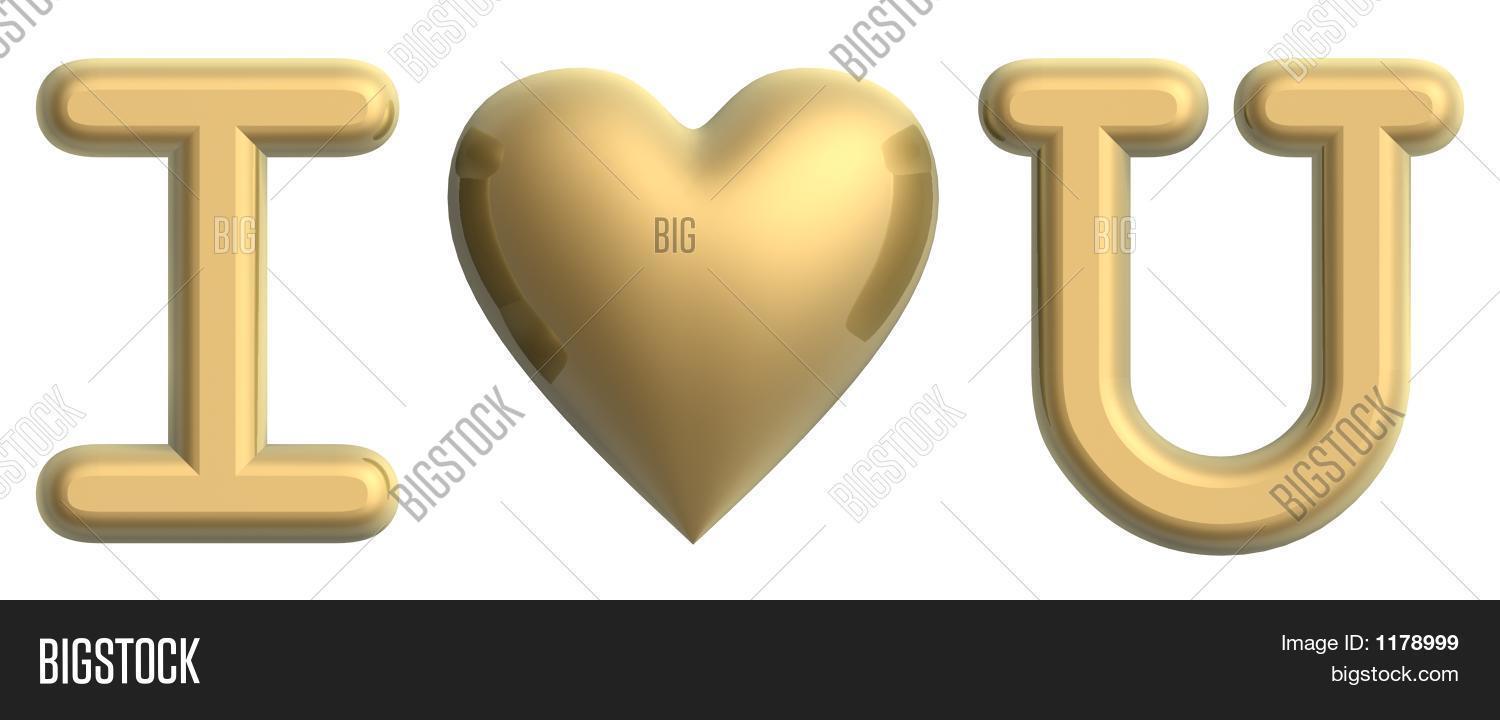 Golden Love You Symbol Image & Photo (Free Trial) | Bigstock