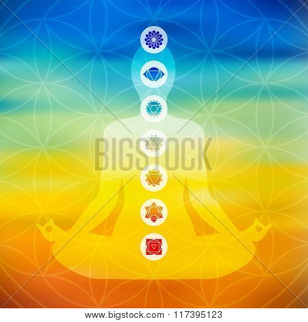 Yoga Pose Chakra Vector & Photo (Free Trial) | Bigstock