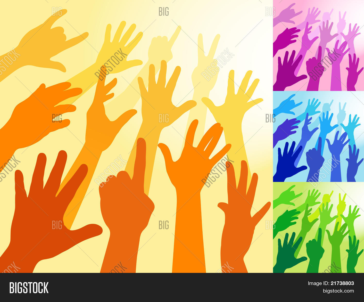 Raised Hands Vector & Photo (Free Trial) | Bigstock