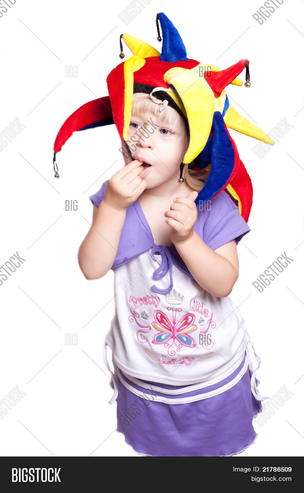 Little Girl Clown Hat Image & Photo (Free Trial) | Bigstock