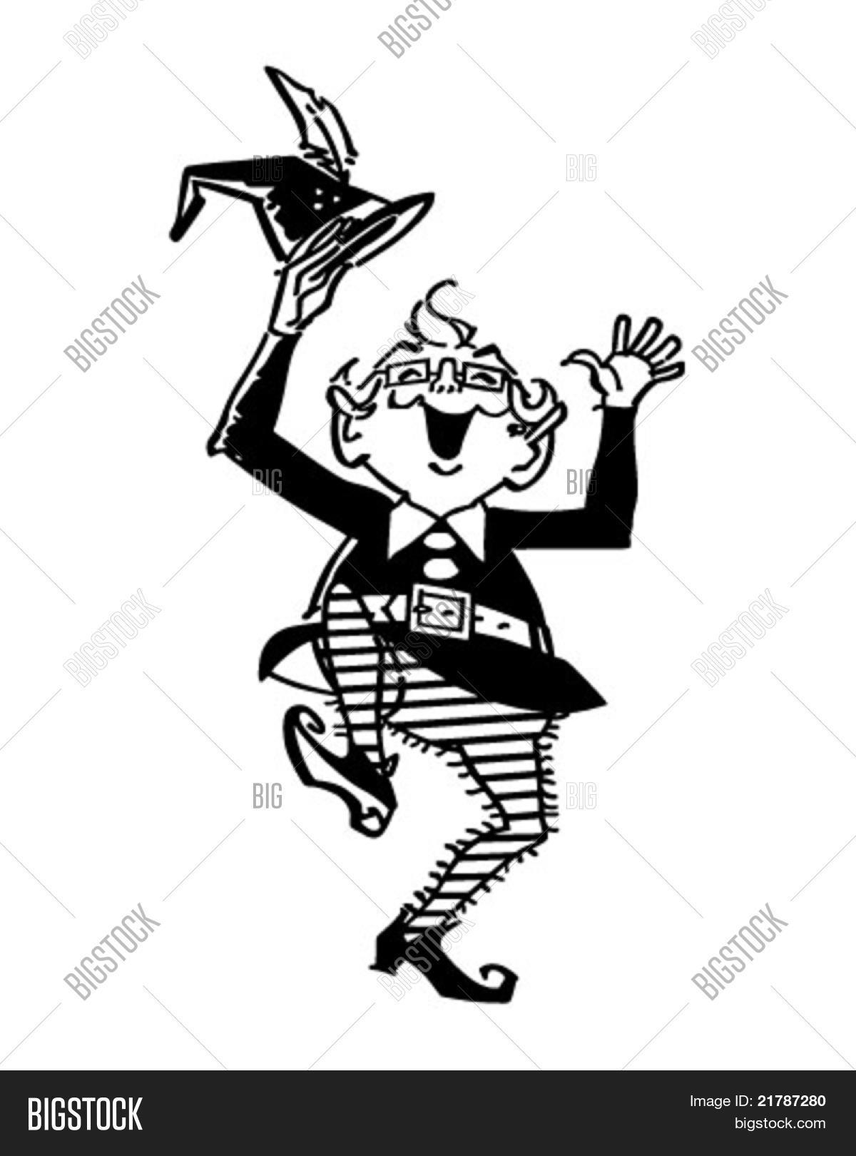 Dancing Elf - Retro Vector & Photo (Free Trial) | Bigstock