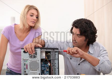 Man Fixing Computer Image & Photo (Free Trial) | Bigstock