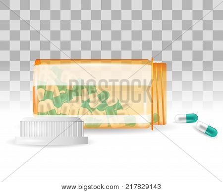 Pills Spilling Out Vector & Photo (Free Trial) | Bigstock