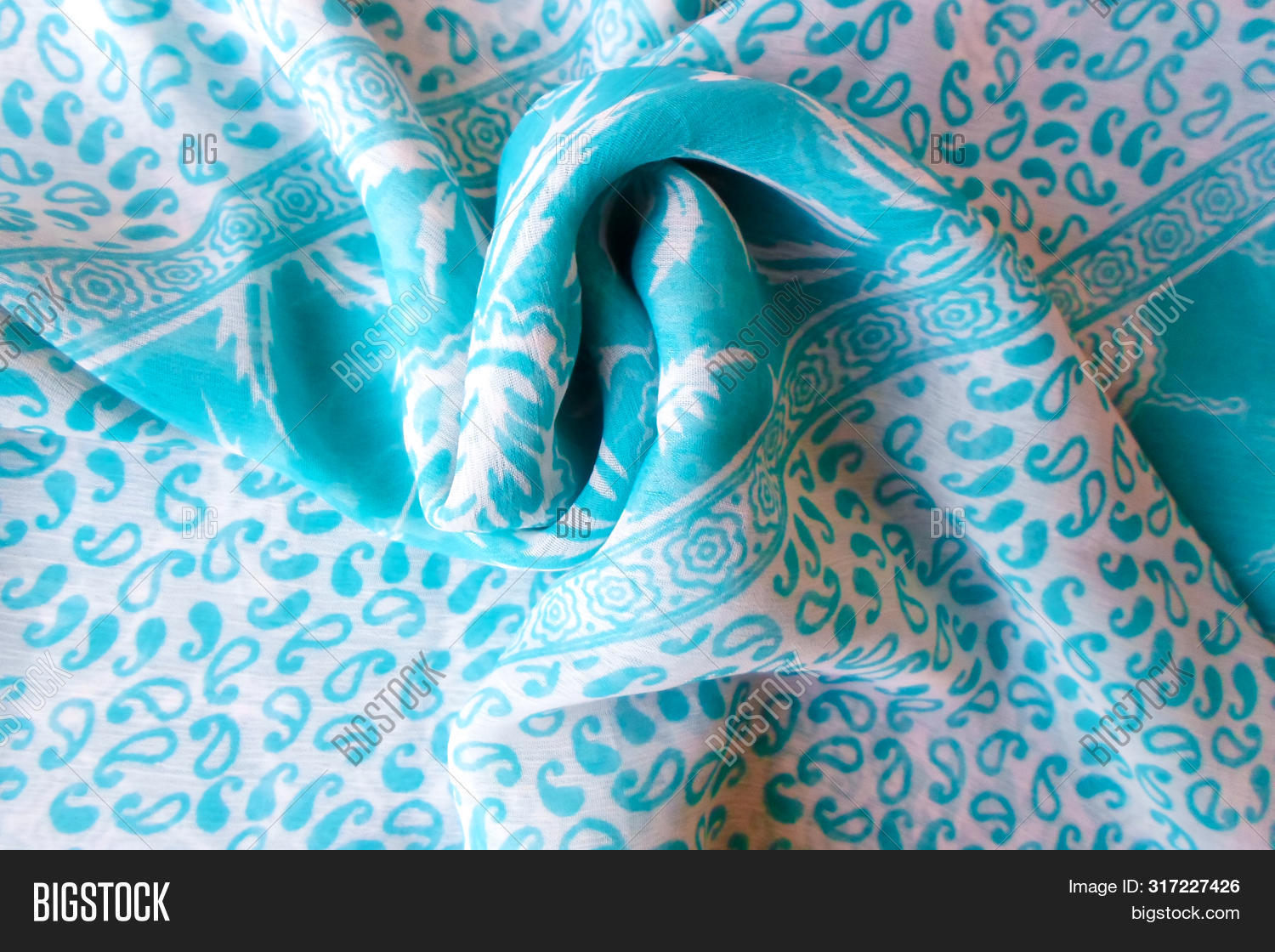 Turquoise Fabric Image & Photo (Free Trial) | Bigstock