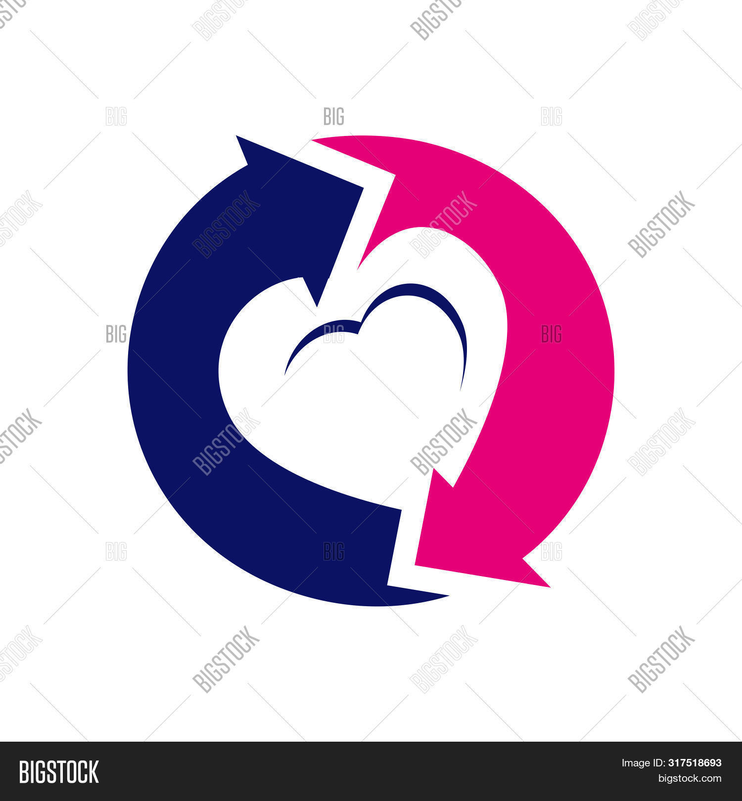Two Way Arrow Symbol Vector & Photo (Free Trial) | Bigstock