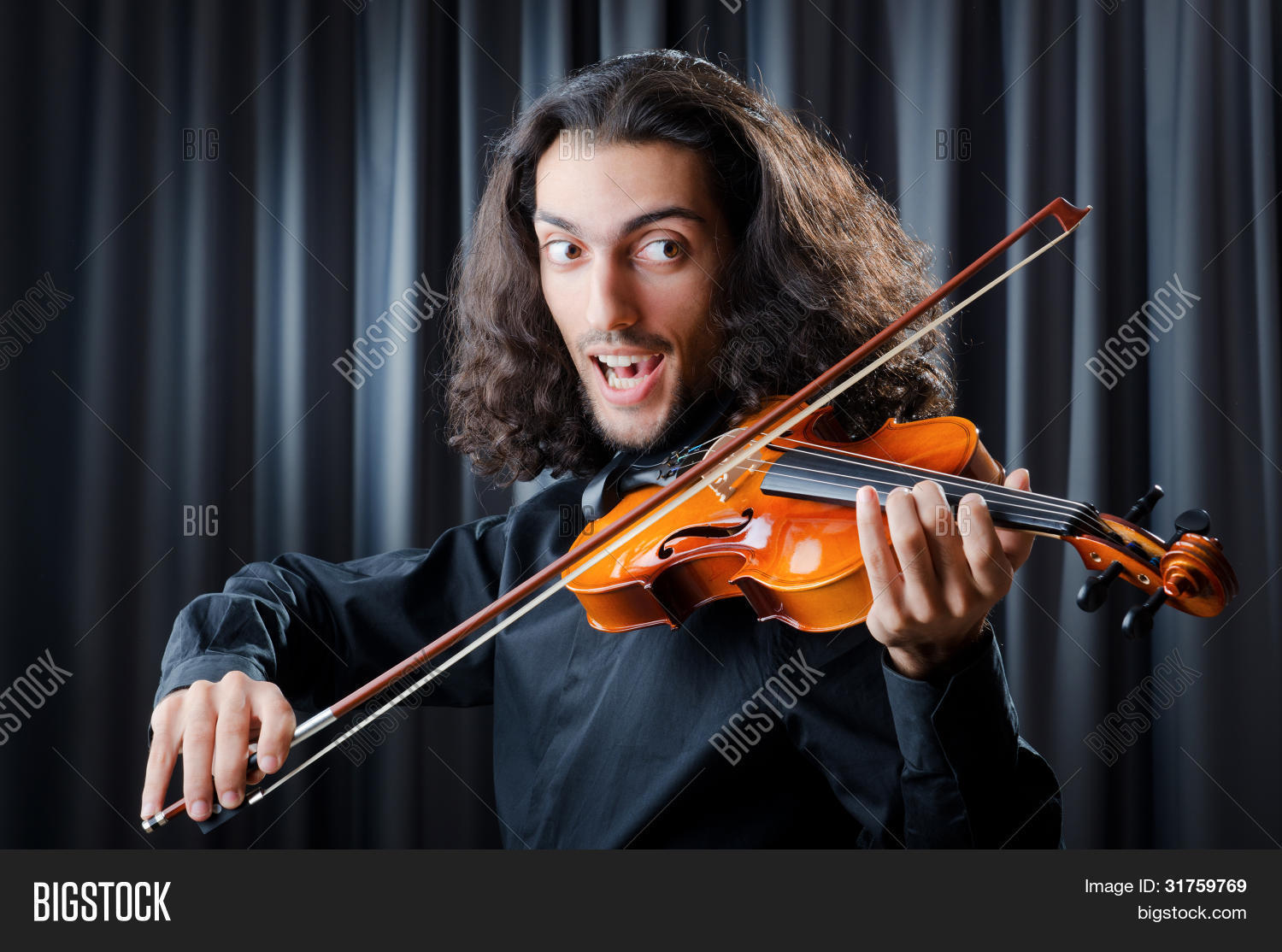Violin Player Playing Image & Photo (Free Trial) | Bigstock
