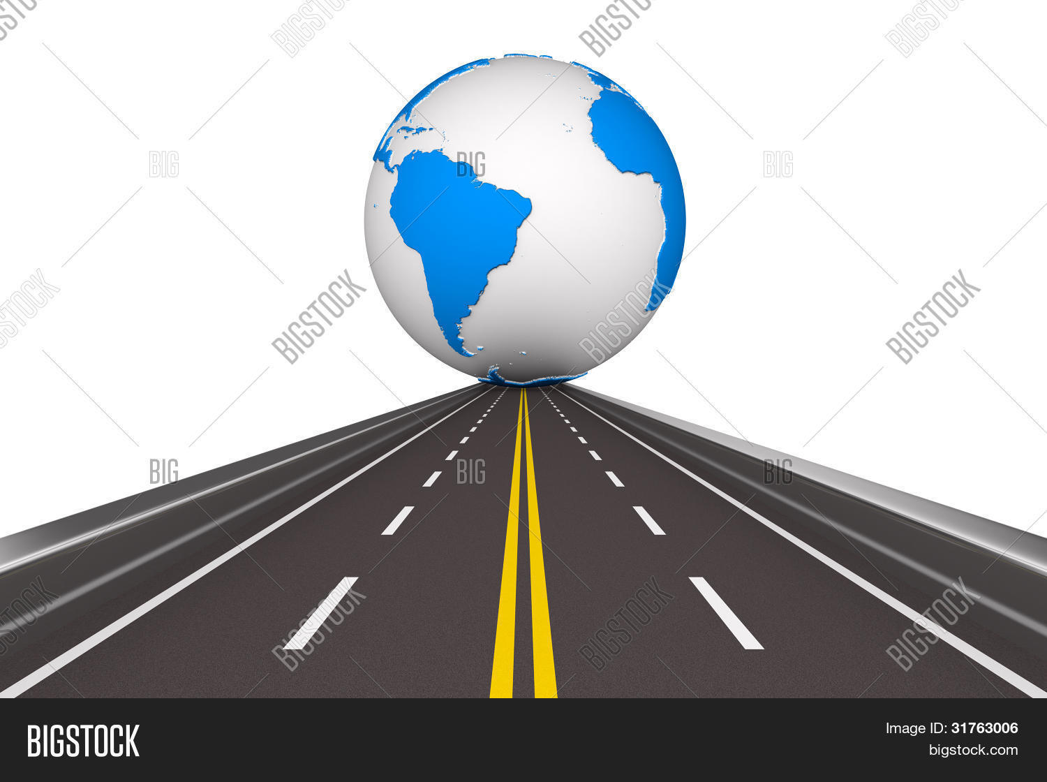 Road Round Globe On Image & Photo (Free Trial) | Bigstock