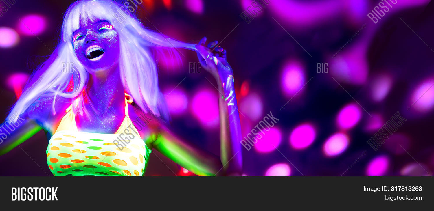 Neon Woman Dancing. Image & Photo (Free Trial) | Bigstock