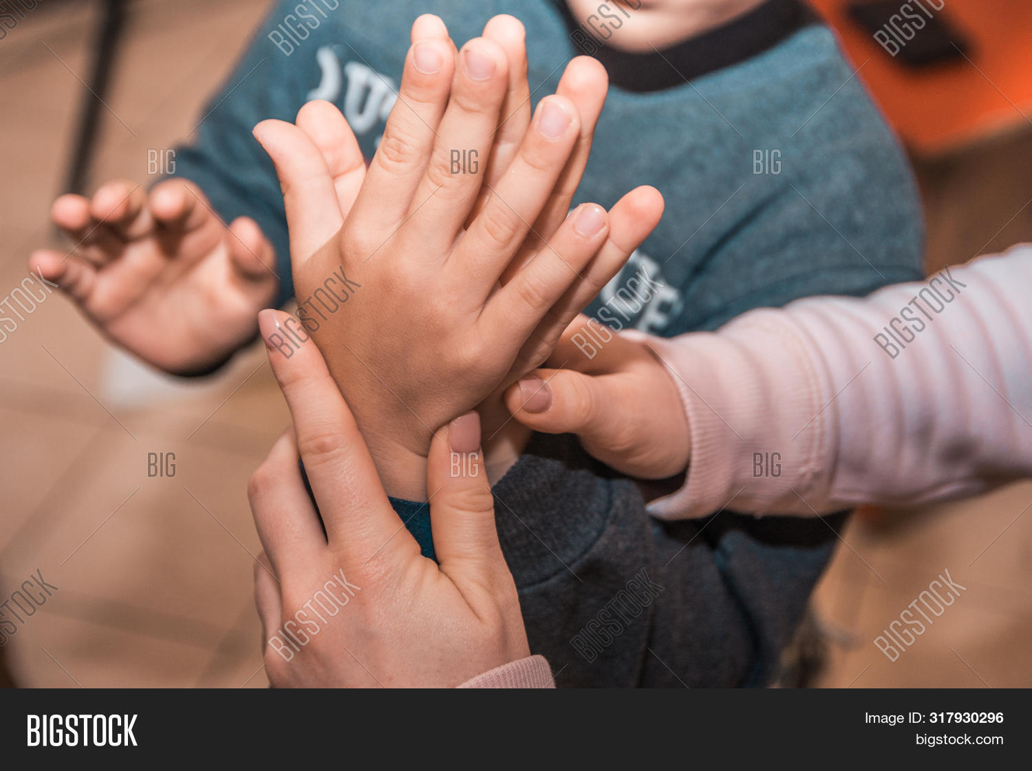 Kids Comparing Hand Image & Photo (Free Trial) | Bigstock