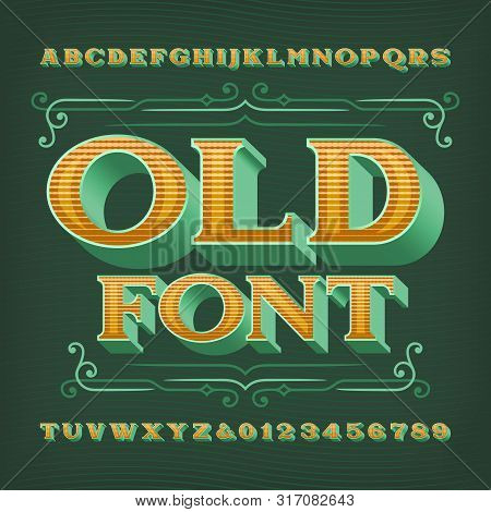 Vector y foto Old Alphabet Font. (prueba gratis) | Bigstock