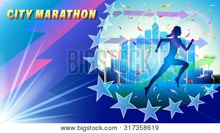 Women Marathon Poster