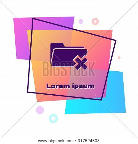 Purple Delete Folder Vector & Photo (Free Trial) | Bigstock