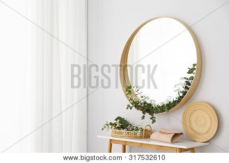 Round Mirror Table Image & Photo (Free Trial) | Bigstock