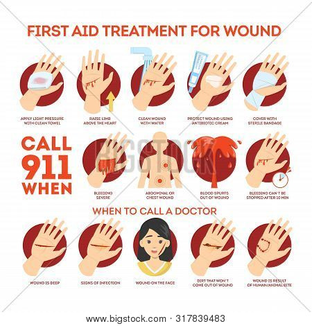 First Aid Treatment Vector & Photo (Free Trial) | Bigstock