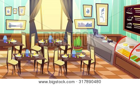Modern Empty Cafe Vector & Photo (Free Trial) | Bigstock