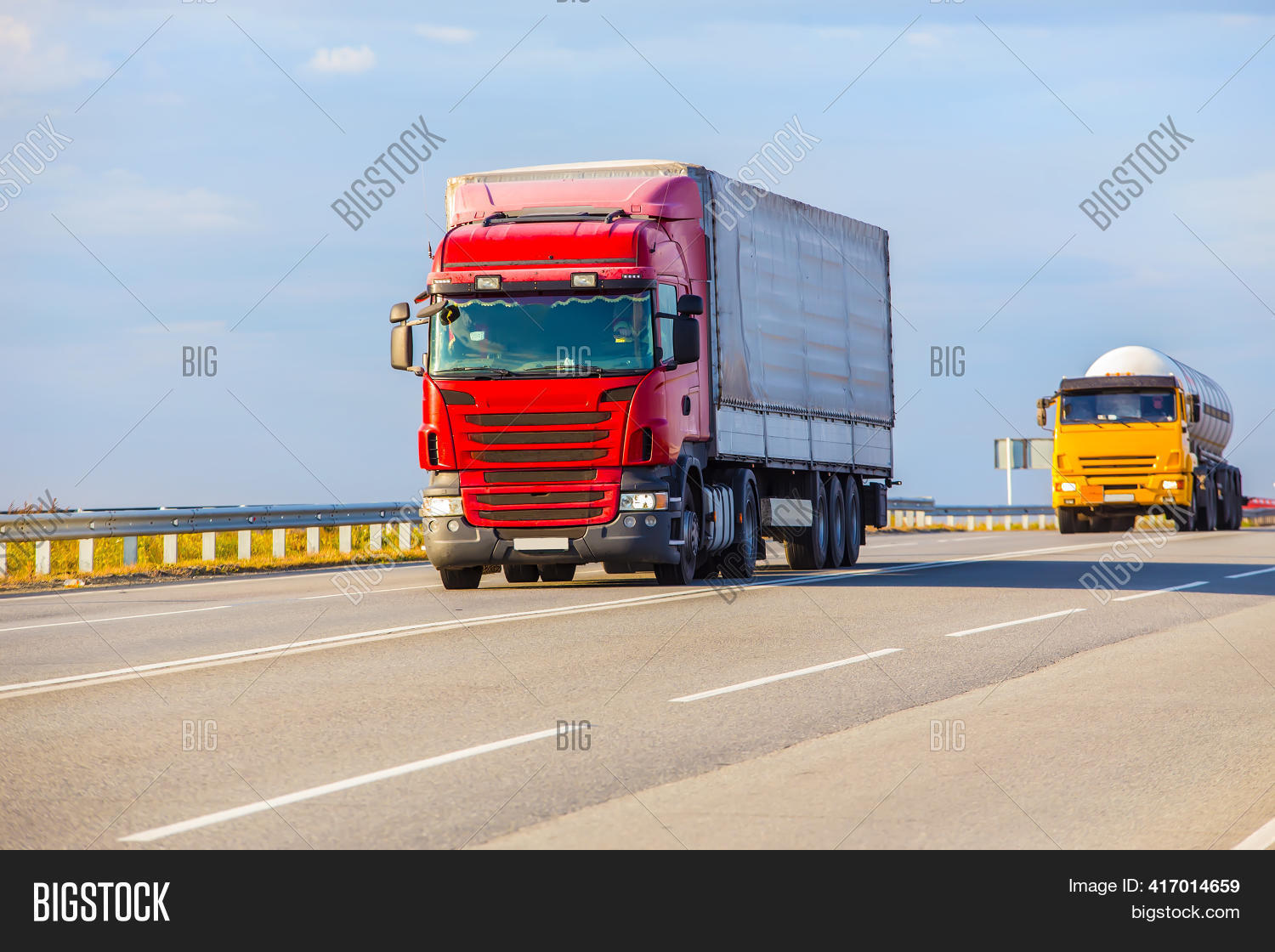 Trucks Goes On Highway Image & Photo (Free Trial) | Bigstock