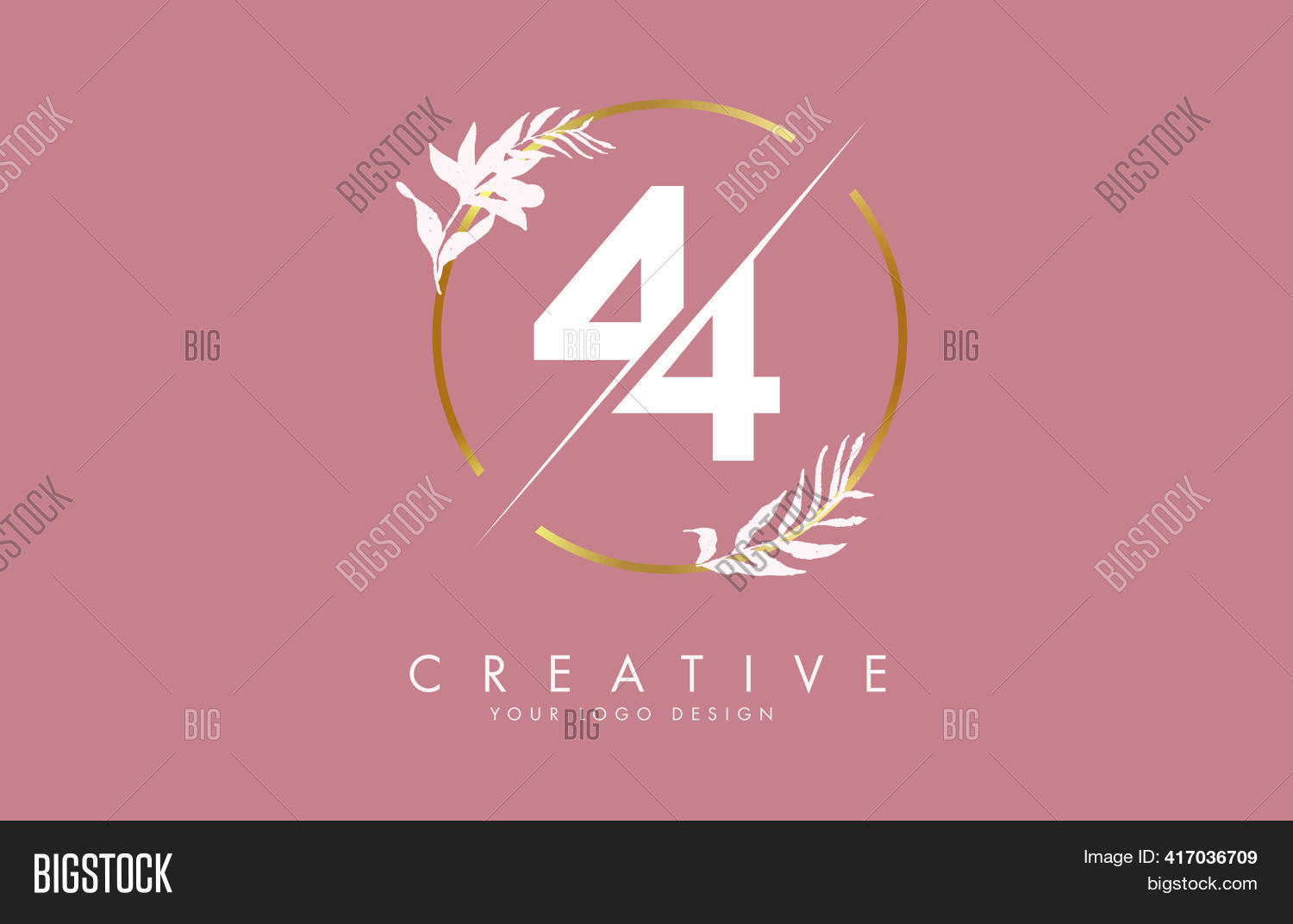 Number 44 4 Logo Vector & Photo (Free Trial) | Bigstock