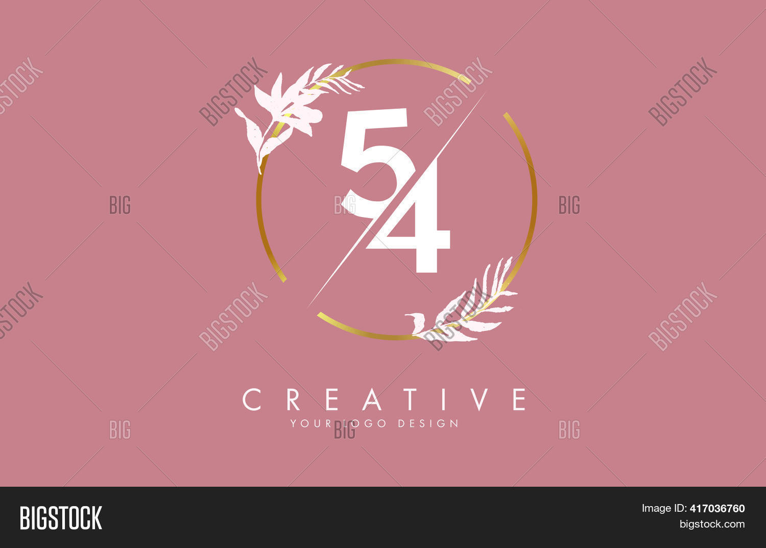 Number 54 5 4 Logo Vector & Photo (Free Trial) | Bigstock