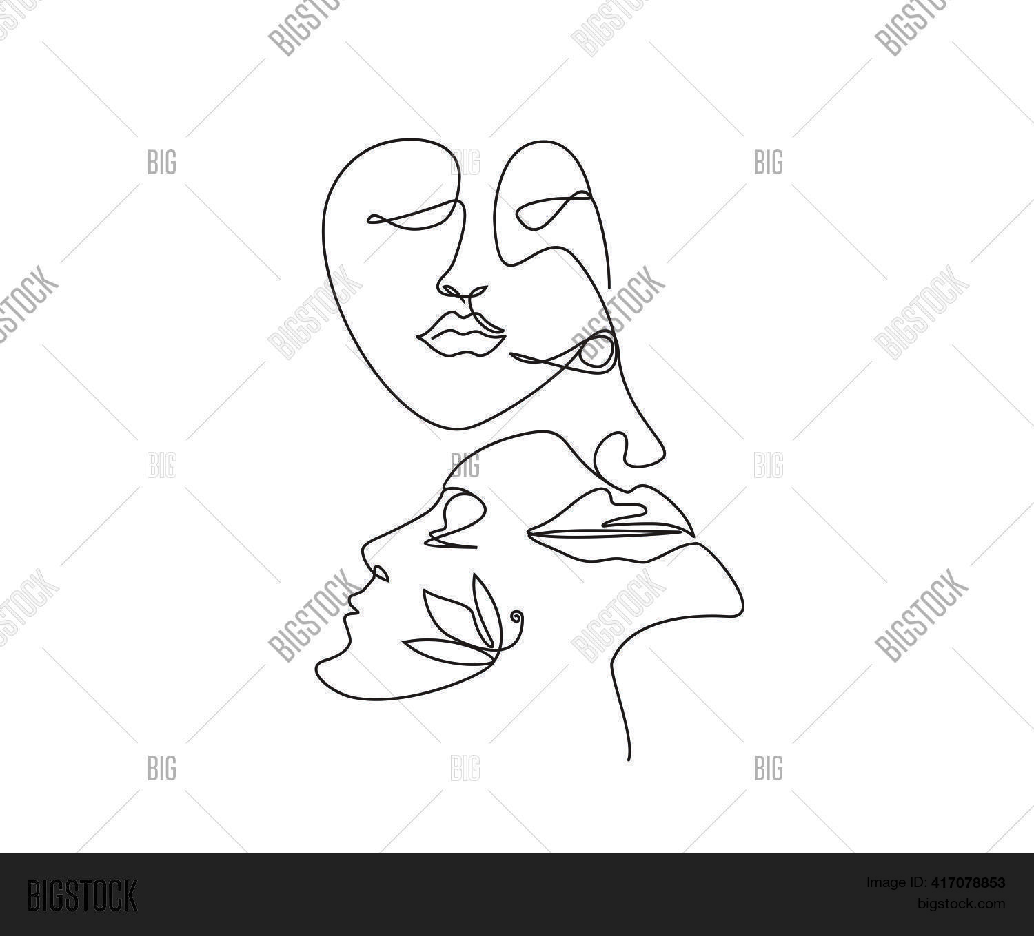 Continuous Line Vector & Photo (Free Trial) | Bigstock