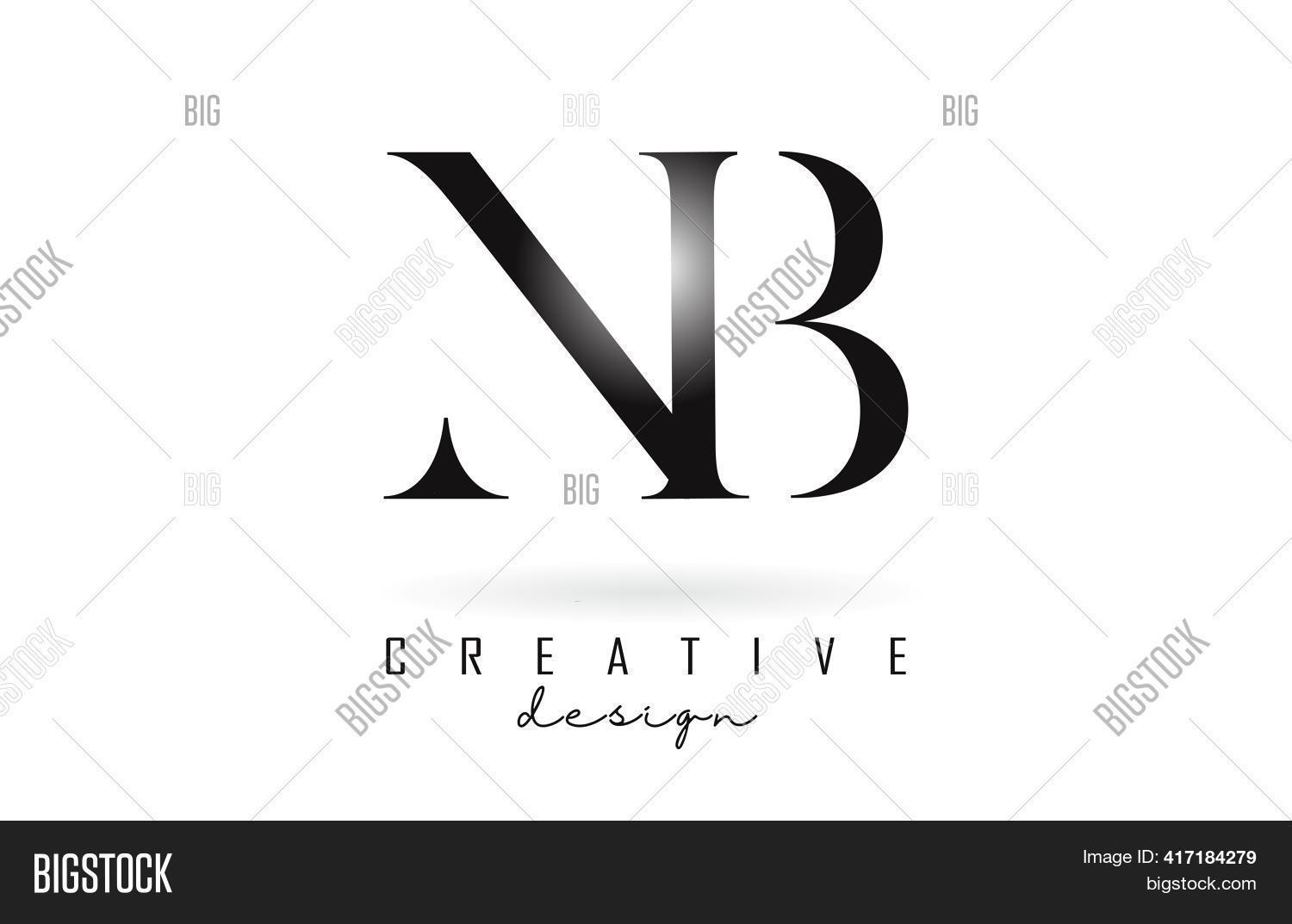Nb N B Letter Design Vector & Photo (Free Trial) | Bigstock