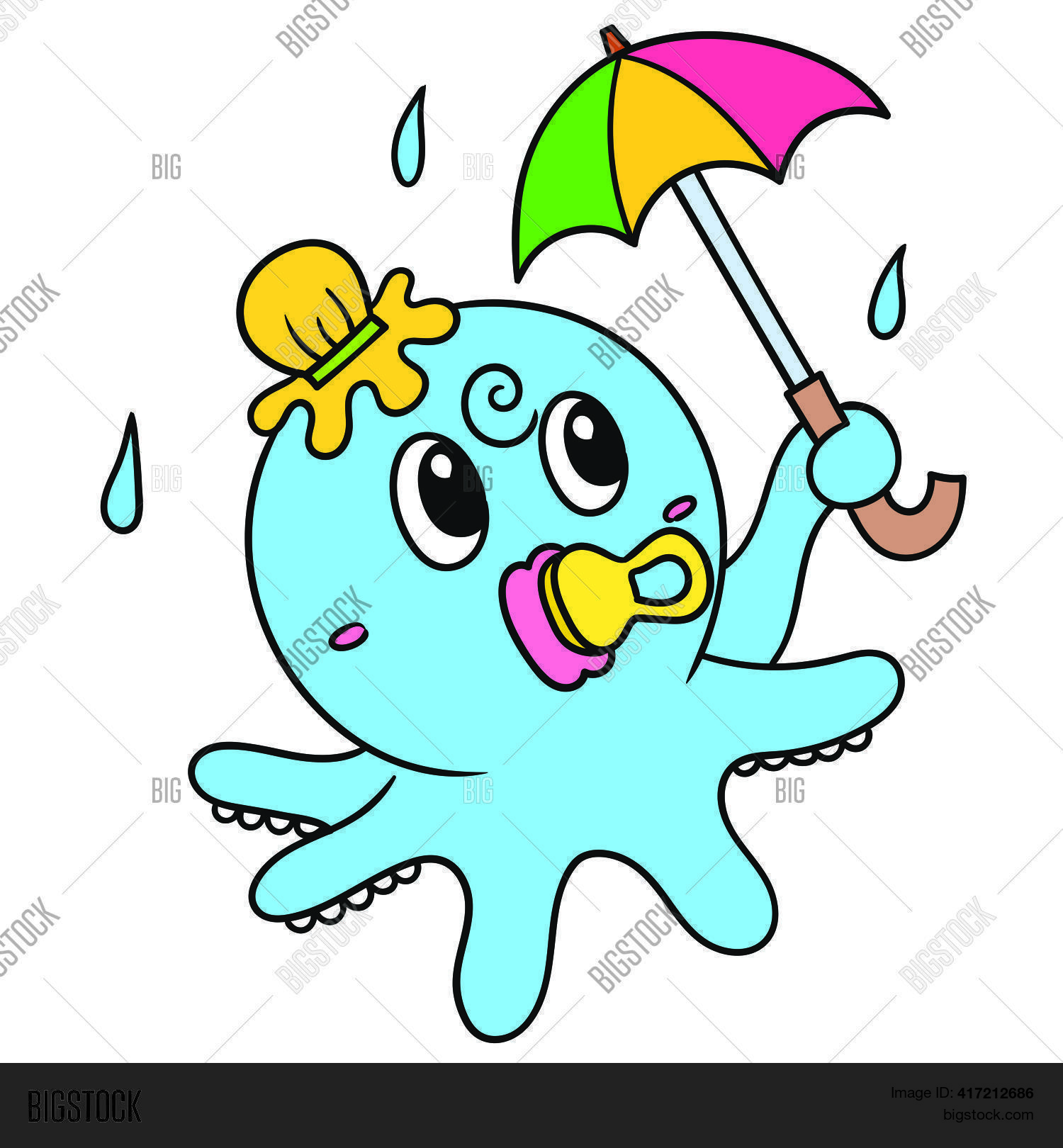 Baby Octopus Carrying Vector & Photo (Free Trial) | Bigstock