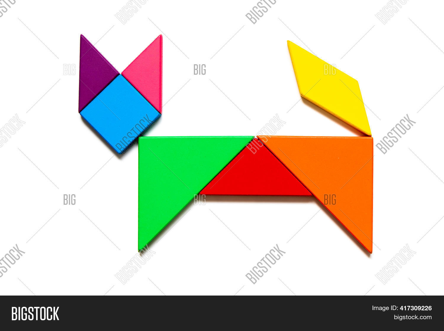 Color Tangram Puzzle Image & Photo (Free Trial) | Bigstock