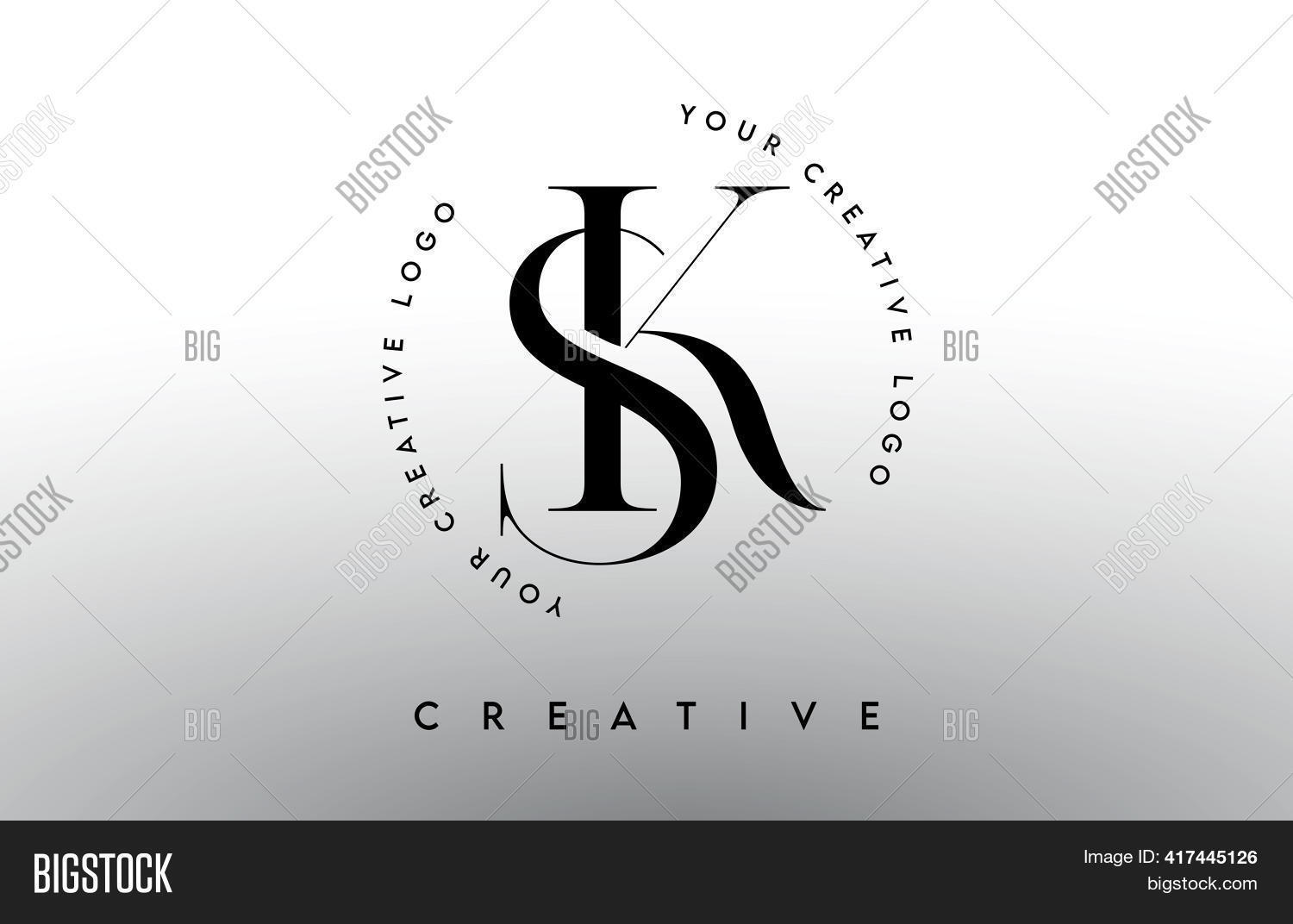 Sk Letter Logo Design Vector & Photo (Free Trial) | Bigstock