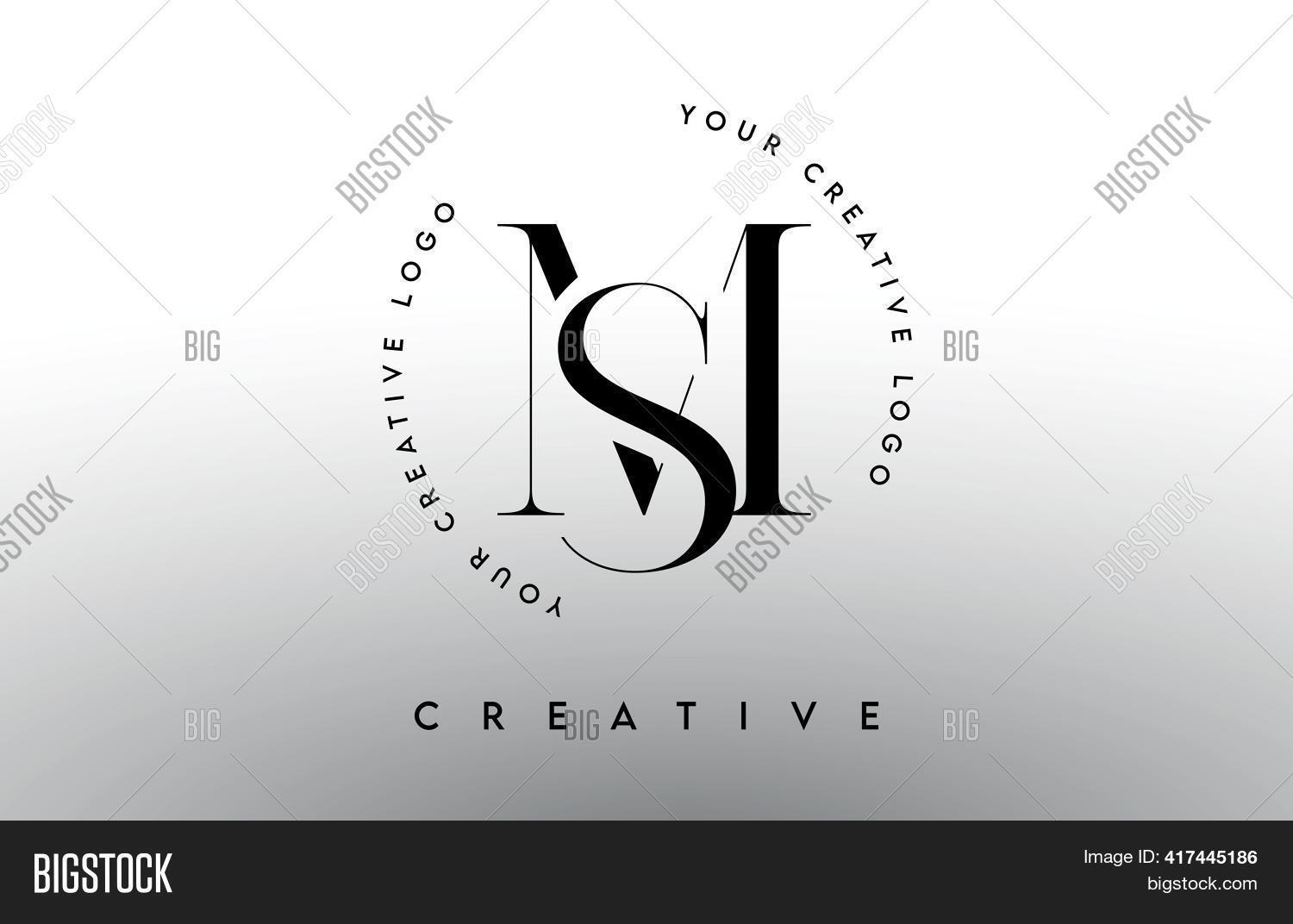 Ms Letter Logo Design Vector & Photo (Free Trial) | Bigstock