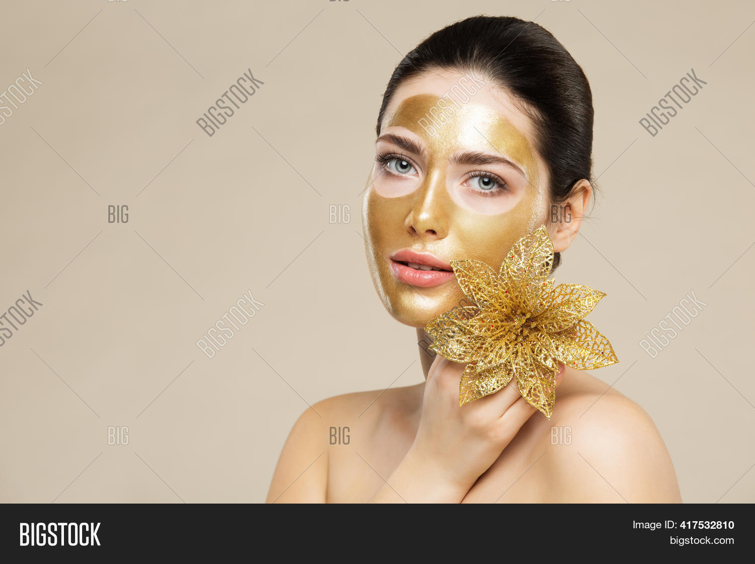 Beauty Face Gold Mask Image & Photo (Free Trial) | Bigstock