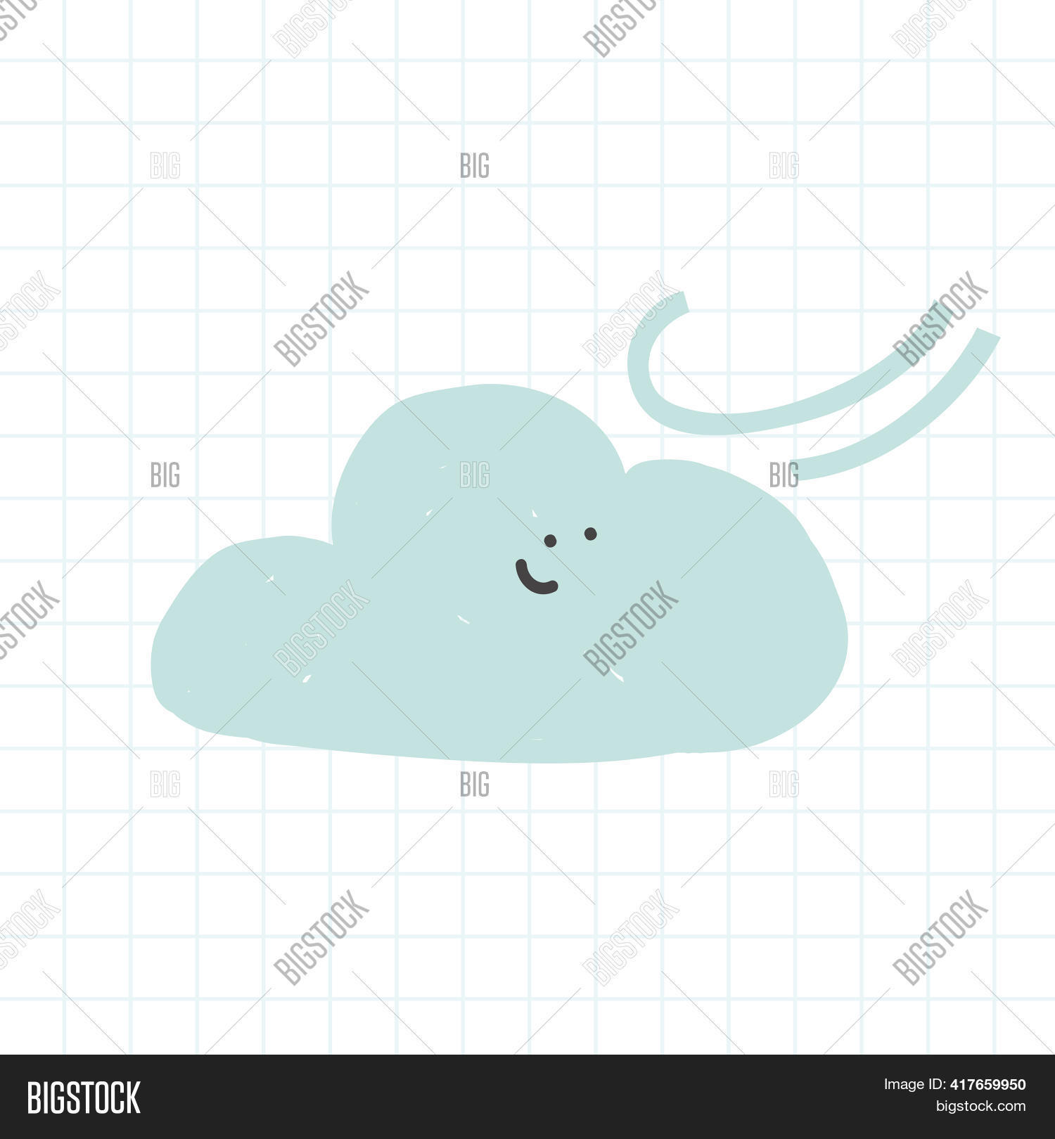 Doodle Windy Cloud Image & Photo (Free Trial) | Bigstock