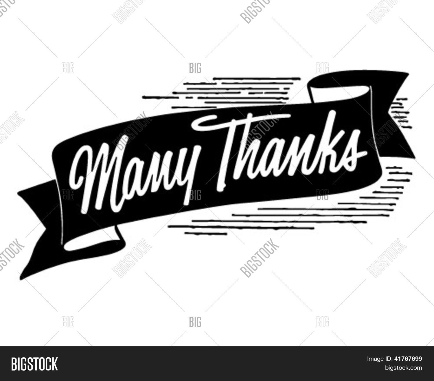 Many Thanks Banner - Vector & Photo (Free Trial) | Bigstock