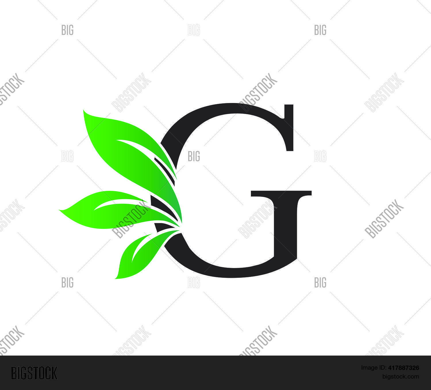 Letter G Logo Green Vector & Photo (Free Trial) | Bigstock