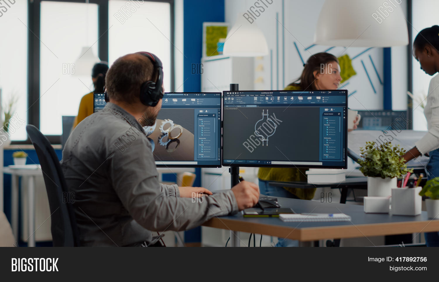 Engineer Working On Pc Image & Photo (Free Trial) | Bigstock