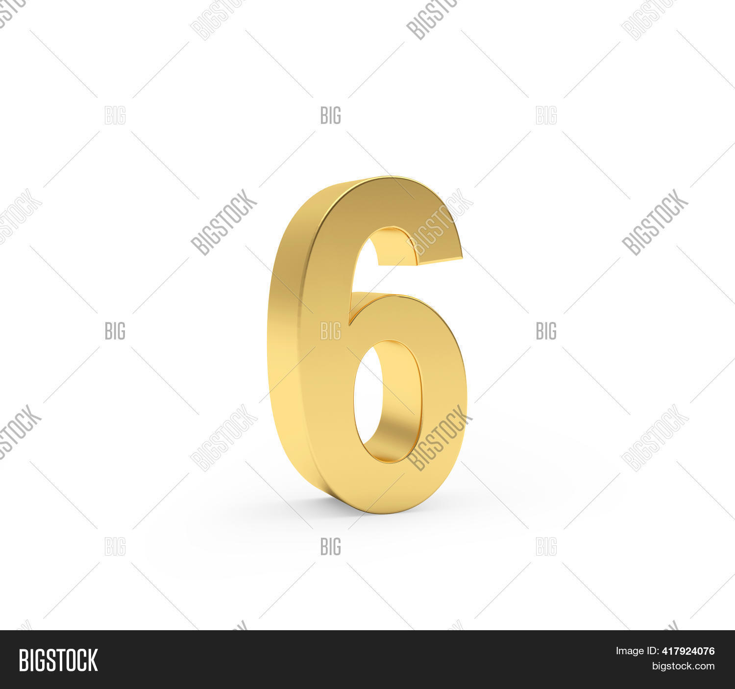 Number Six Made Gold Image & Photo (Free Trial) | Bigstock