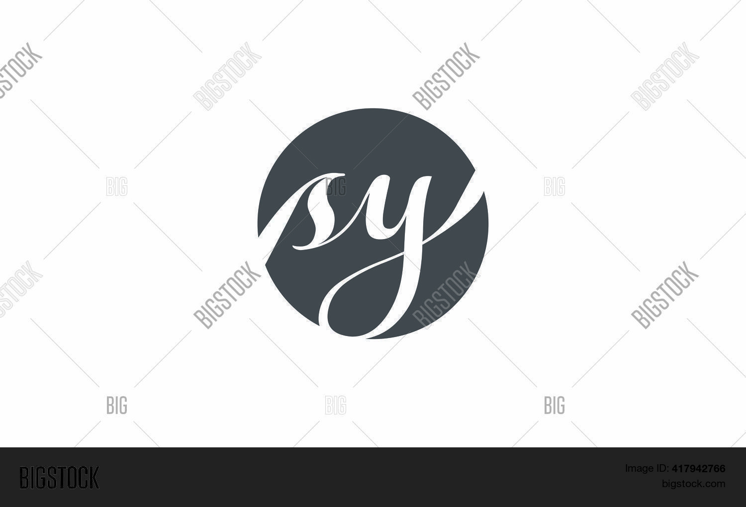 Circle Sy Script Logo Vector & Photo (Free Trial) | Bigstock