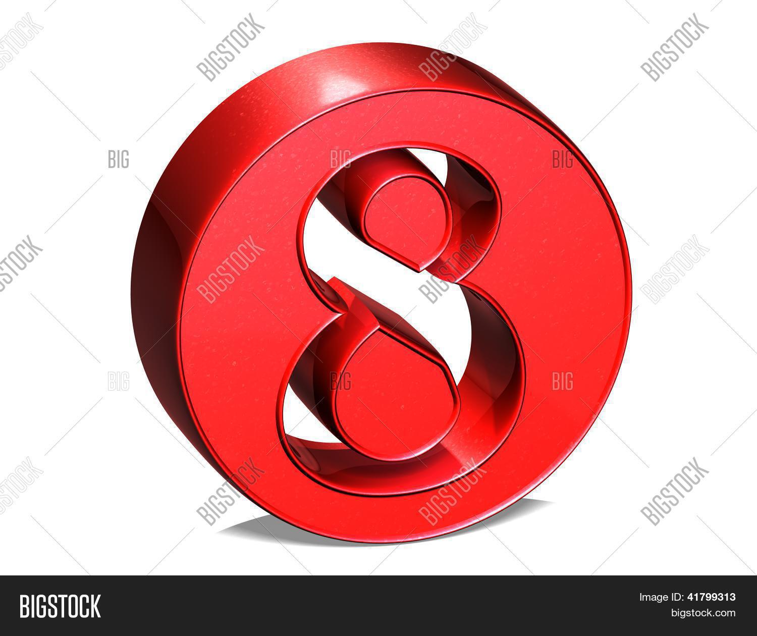 3D Shiny Red Number Image & Photo (Free Trial) | Bigstock