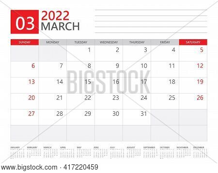 March 2022 Year, Vector & Photo (Free Trial) | Bigstock