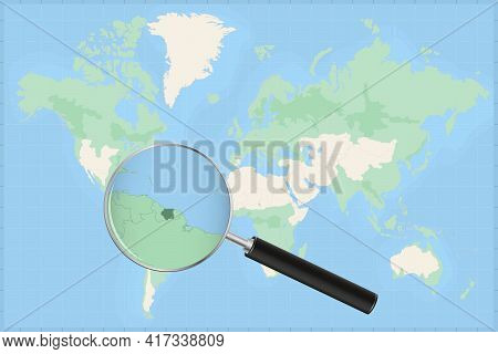 Map World Magnifying Vector & Photo (Free Trial) | Bigstock