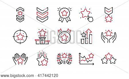 Ranking Line Icons. Vector & Photo (Free Trial) | Bigstock