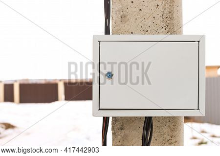 Electric Box On Pole Image & Photo (Free Trial) | Bigstock