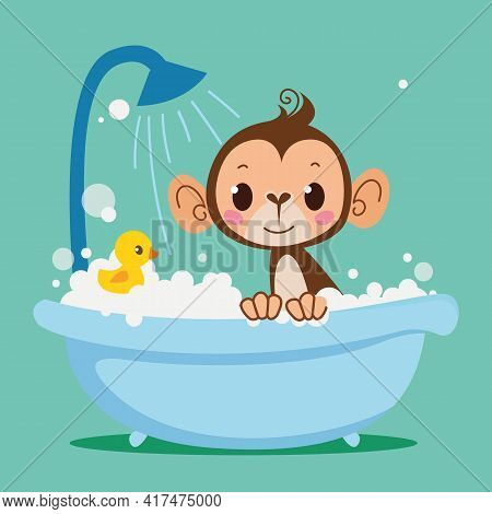 Cute Baby Monkey Vector & Photo (Free Trial) | Bigstock