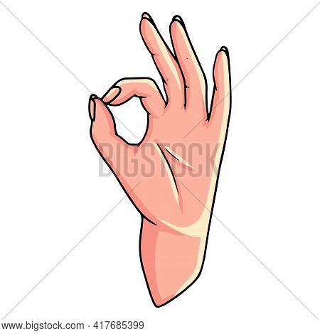 Okay Gesture. Hand Vector & Photo (Free Trial) | Bigstock