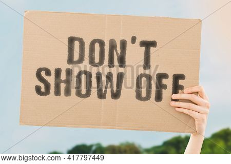 Phrase " Don't Show Image & Photo (Free Trial) | Bigstock