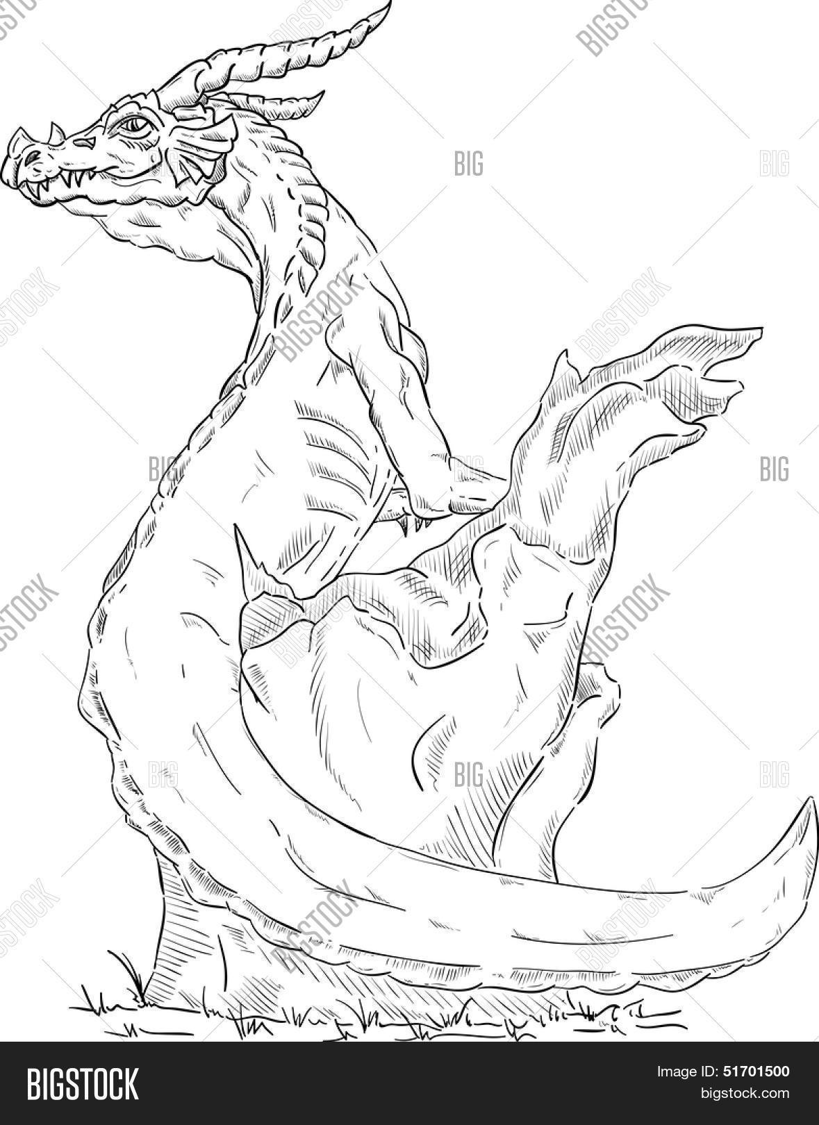 Vector - Dragon On Vector & Photo (Free Trial) | Bigstock