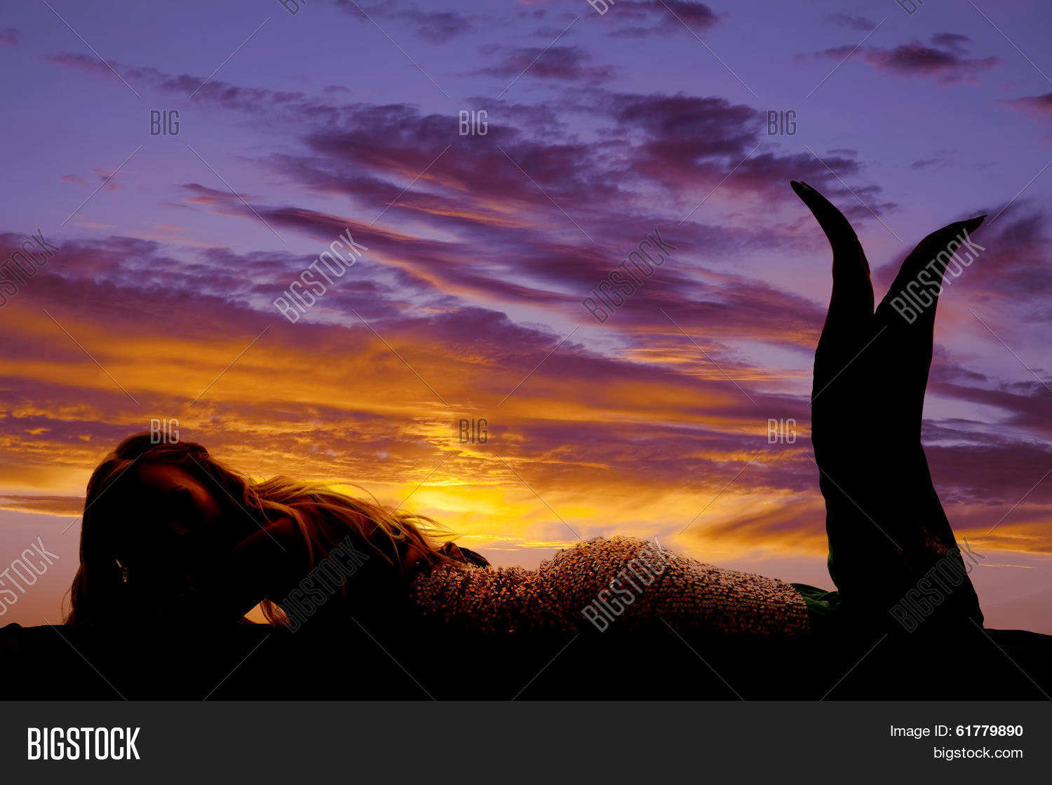 Silhouette Mermaid Lay Image & Photo (Free Trial) | Bigstock